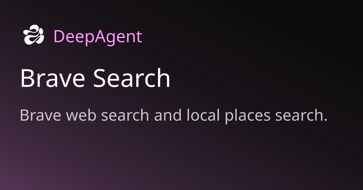 Brave Search | DeepAgent
